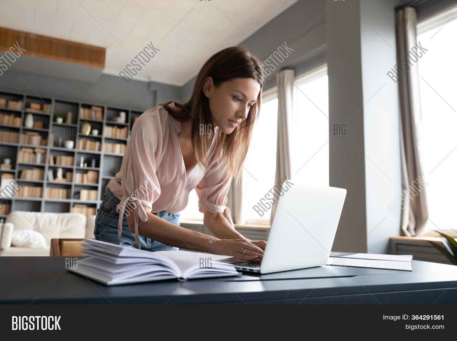 Smiling Woman Standing Image & Photo (Free Trial) | Bigstock