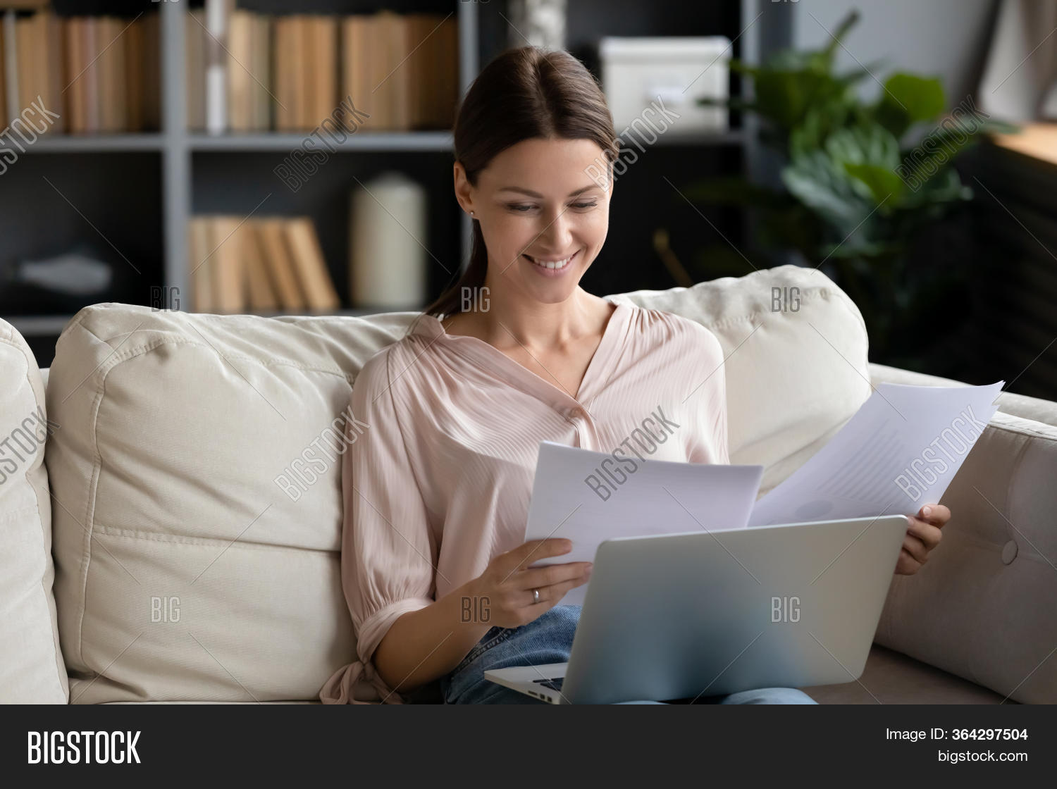 Smiling Woman Reading Image & Photo (Free Trial) | Bigstock