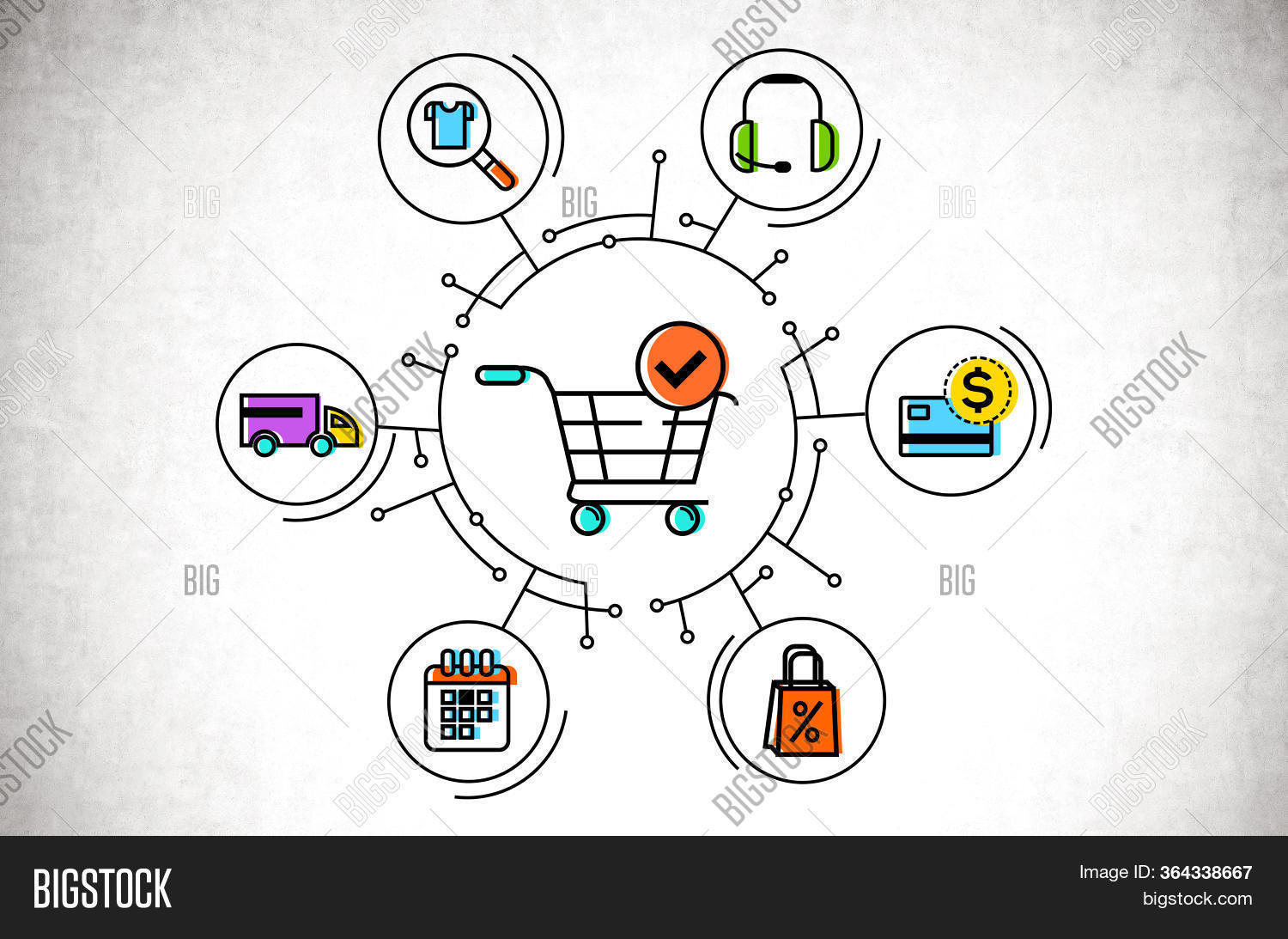 Shopping Cart Colorful Image & Photo (Free Trial) | Bigstock