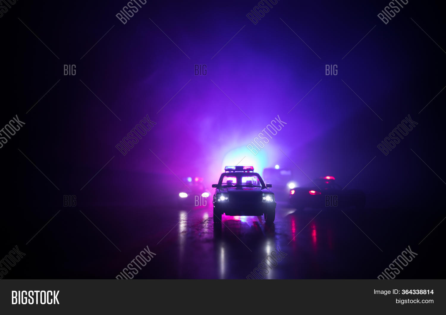 Police Cars Night. Image & Photo (Free Trial) | Bigstock