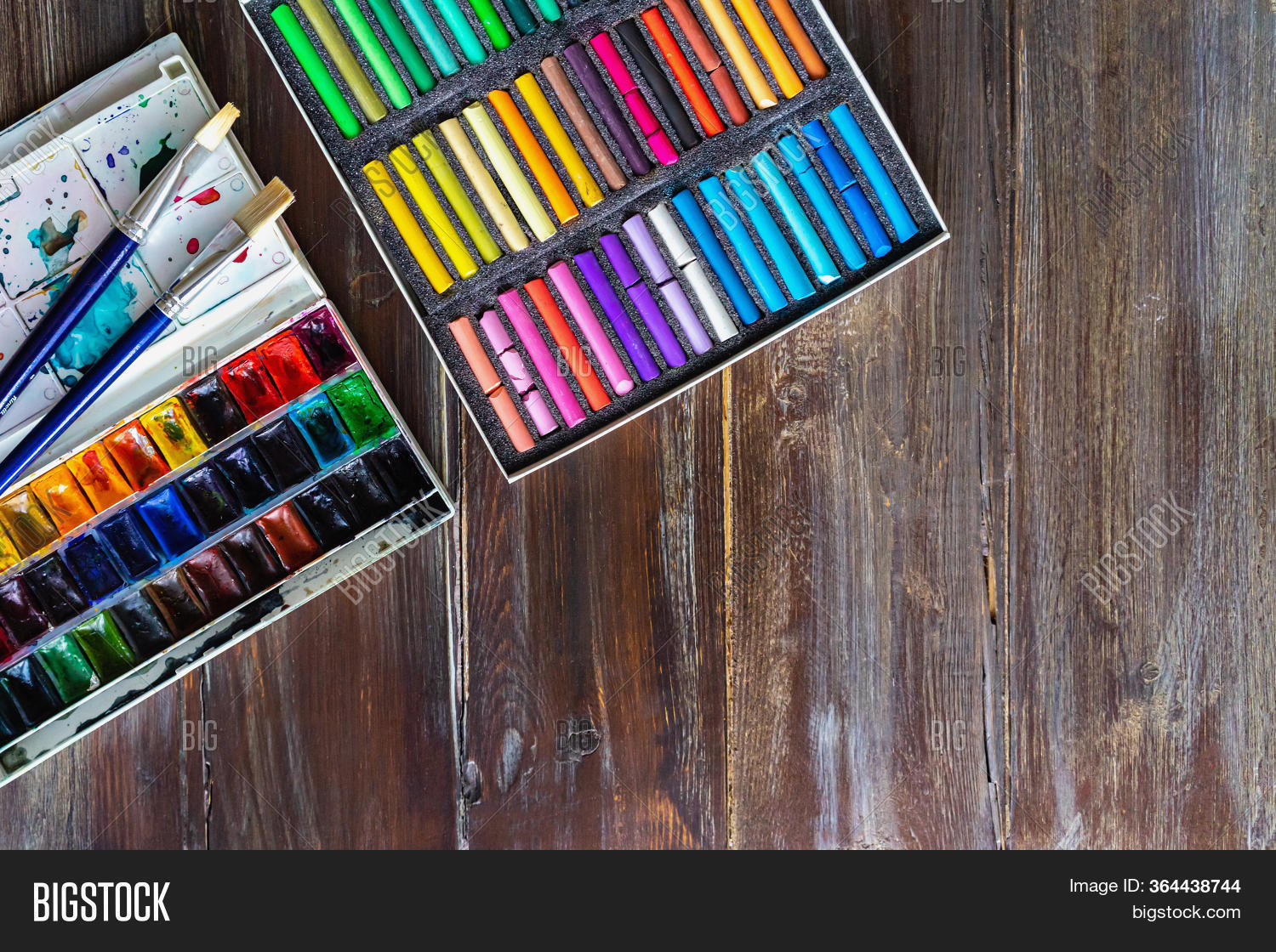 Flat Lay Art Workplace Image & Photo (Free Trial) | Bigstock