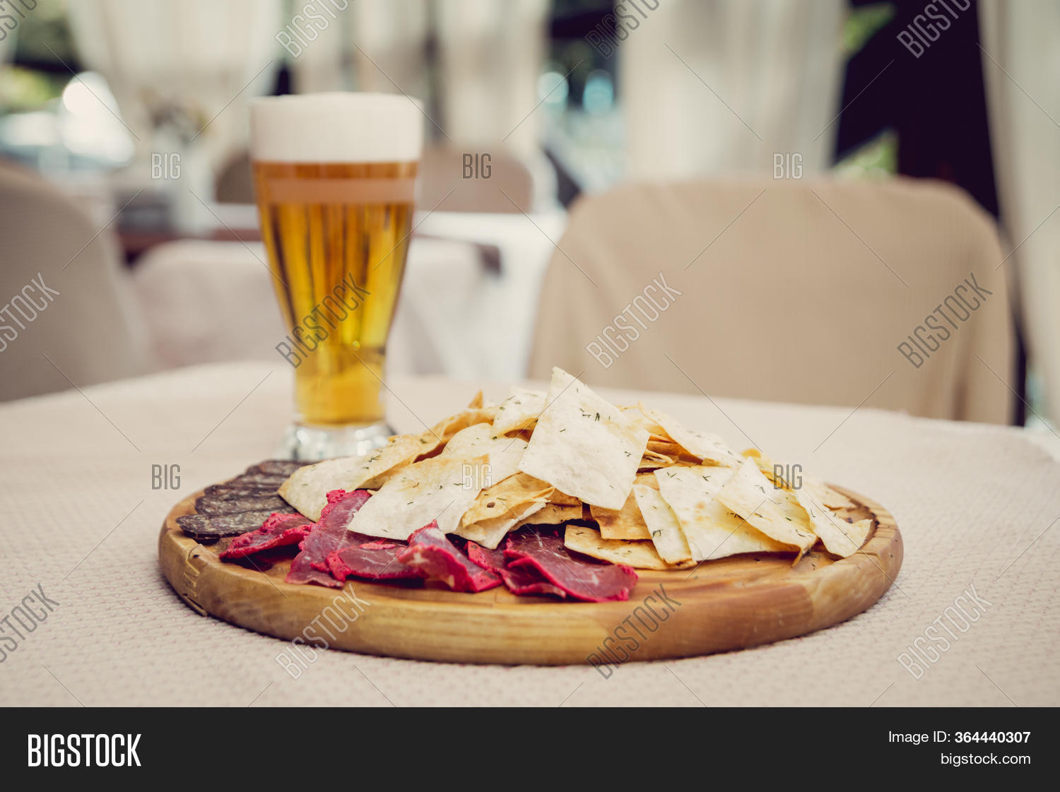Meat Chips On Wooden Image & Photo (Free Trial) | Bigstock