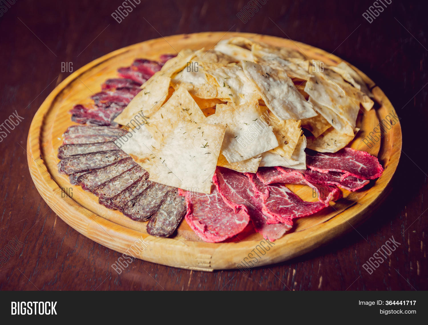 Meat Chips On Wooden Image & Photo (Free Trial) | Bigstock