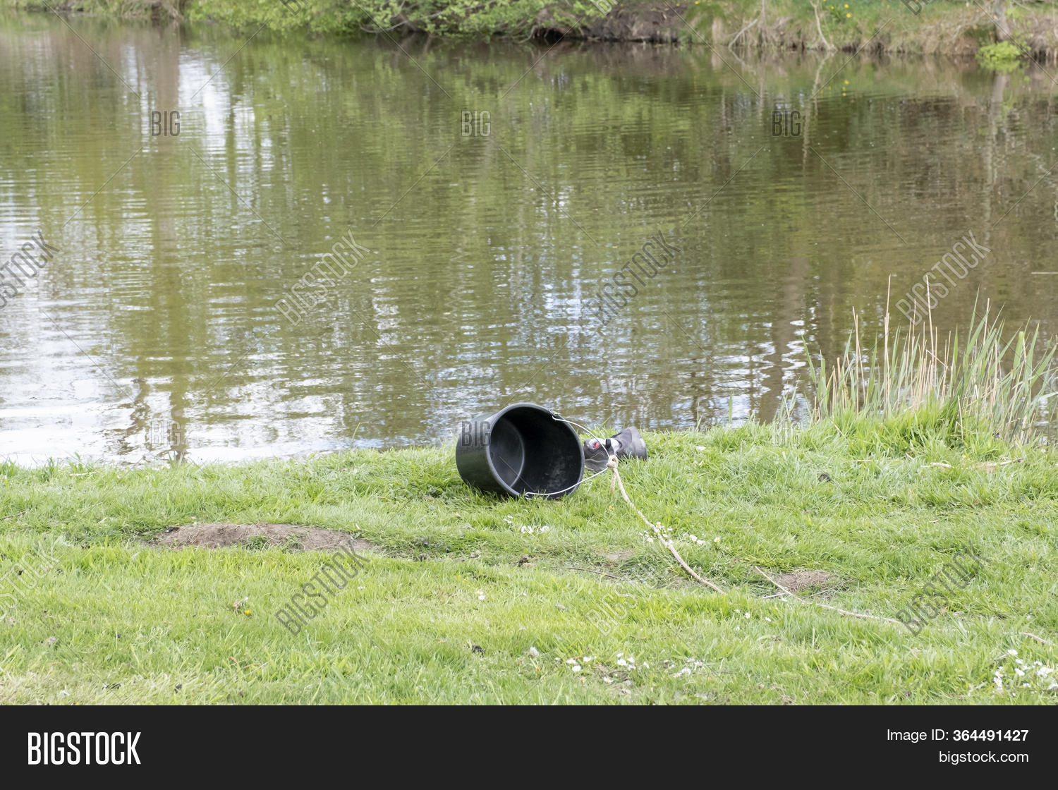 Black Bucket On Rope Image & Photo (Free Trial) | Bigstock