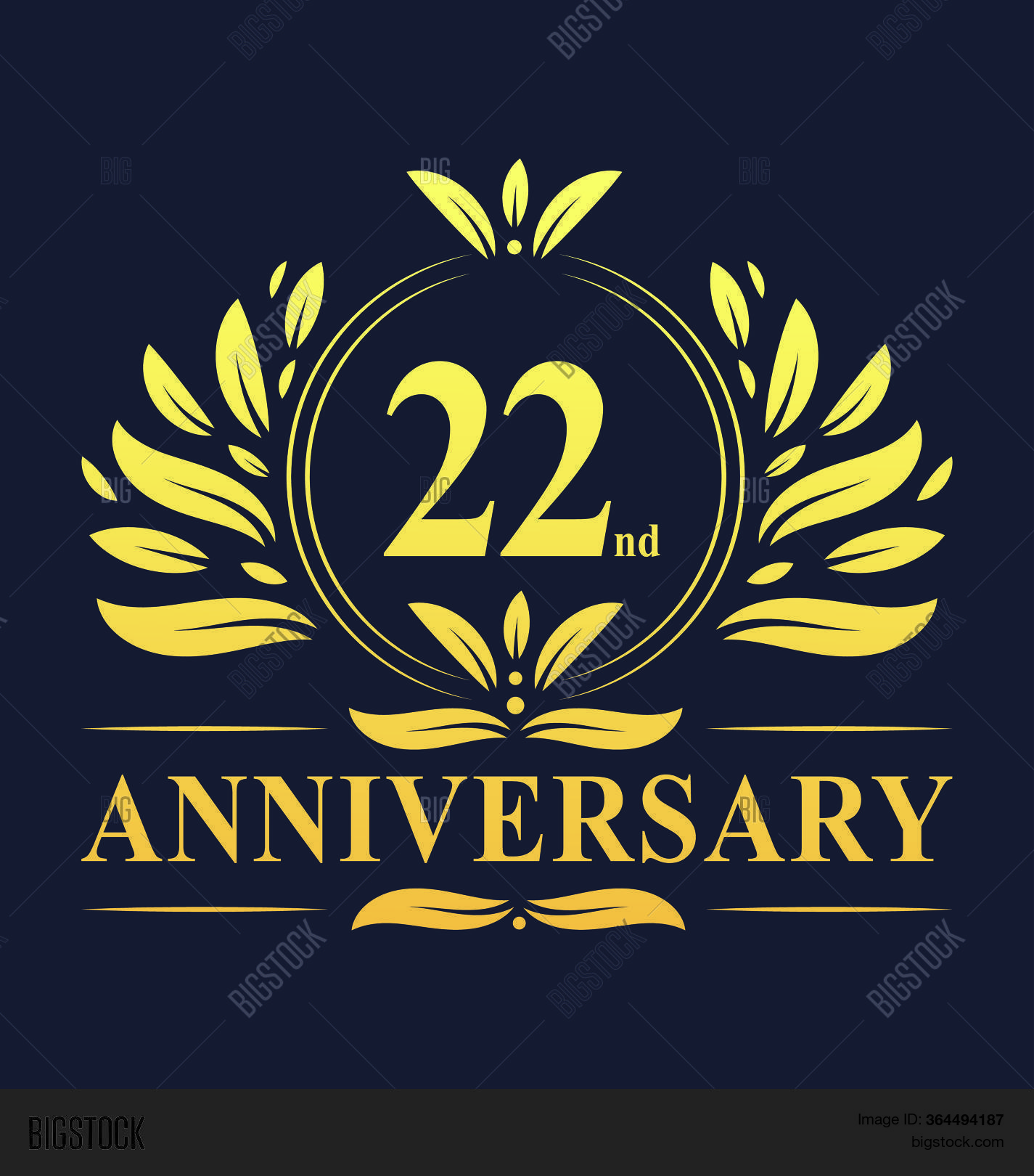22nd Anniversary Vector & Photo (Free Trial) | Bigstock
