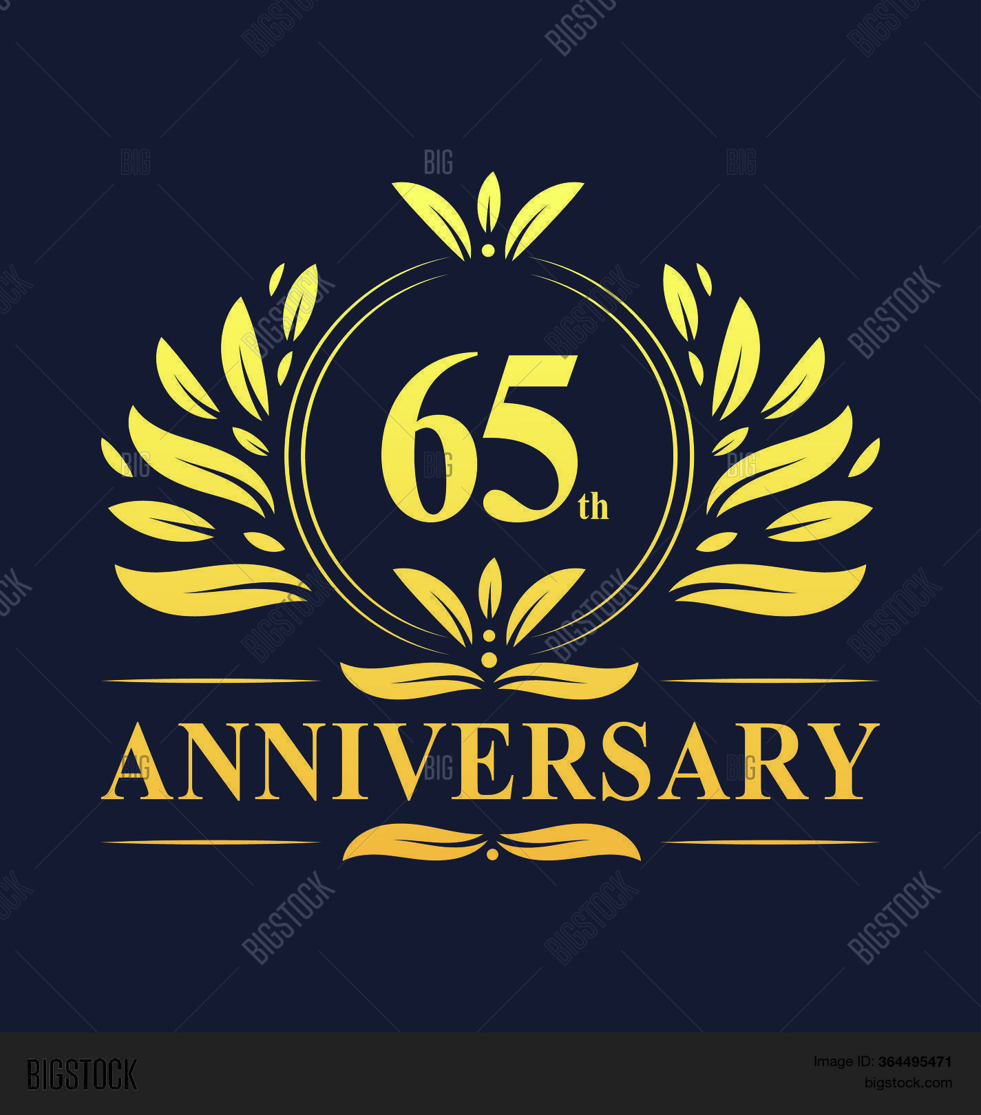 65th Anniversary Vector & Photo (Free Trial) | Bigstock