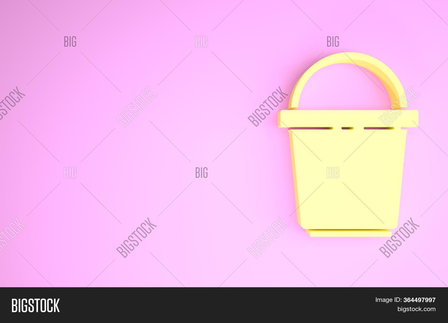 Yellow Bucket Icon Image & Photo (Free Trial) | Bigstock