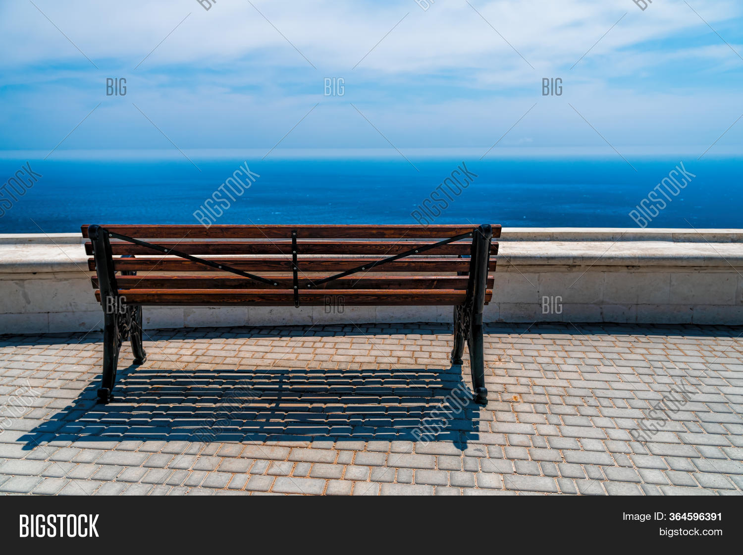 Empty Bench On Sea Image & Photo (Free Trial) | Bigstock