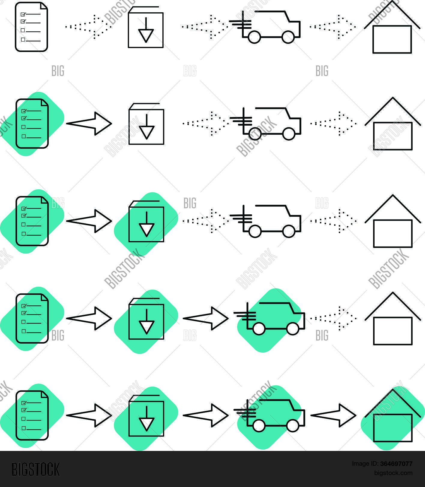 Shipping Process Flow Vector & Photo (Free Trial) | Bigstock