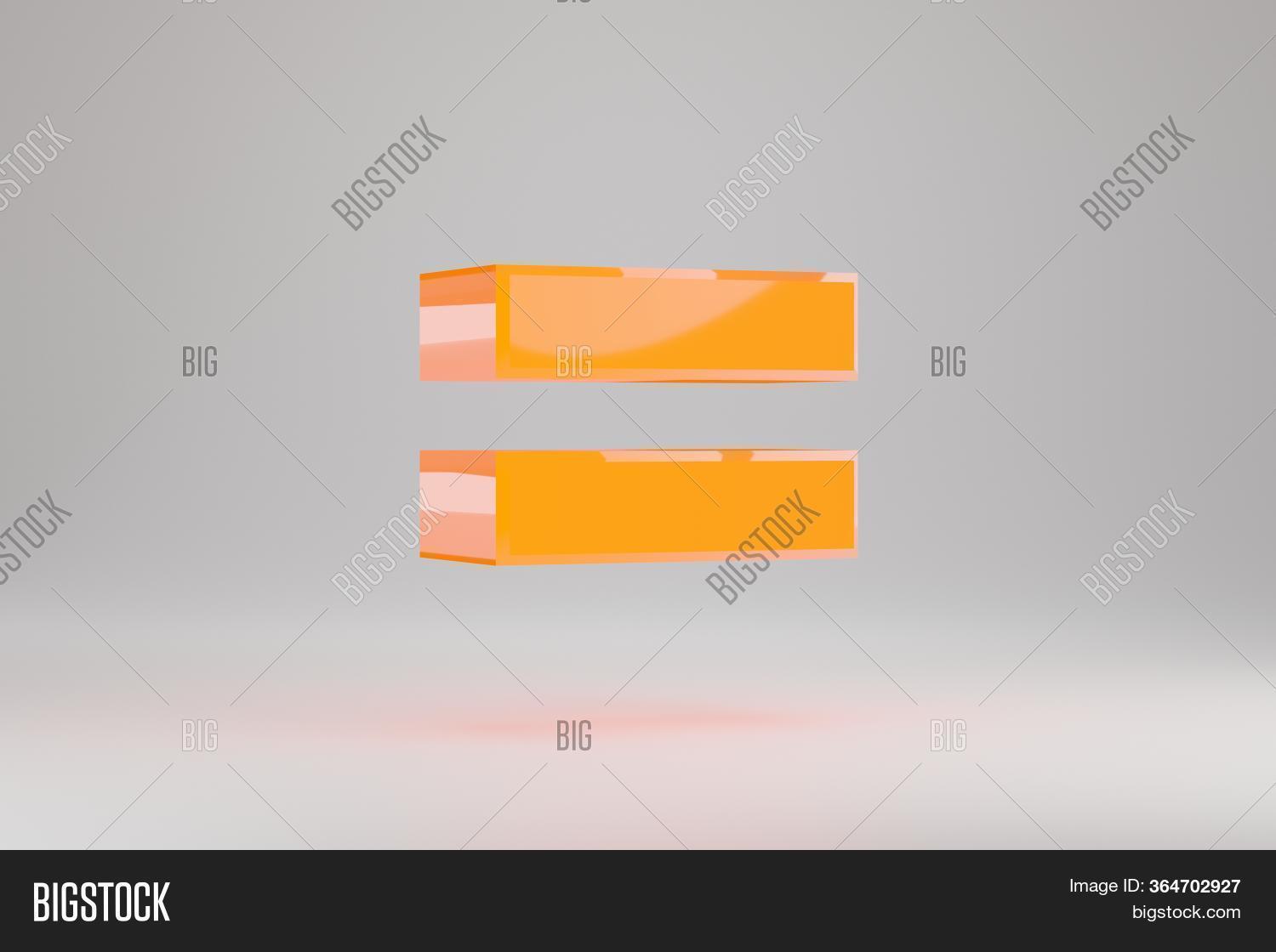 Neon 3d Equals Symbol Image & Photo (Free Trial) | Bigstock