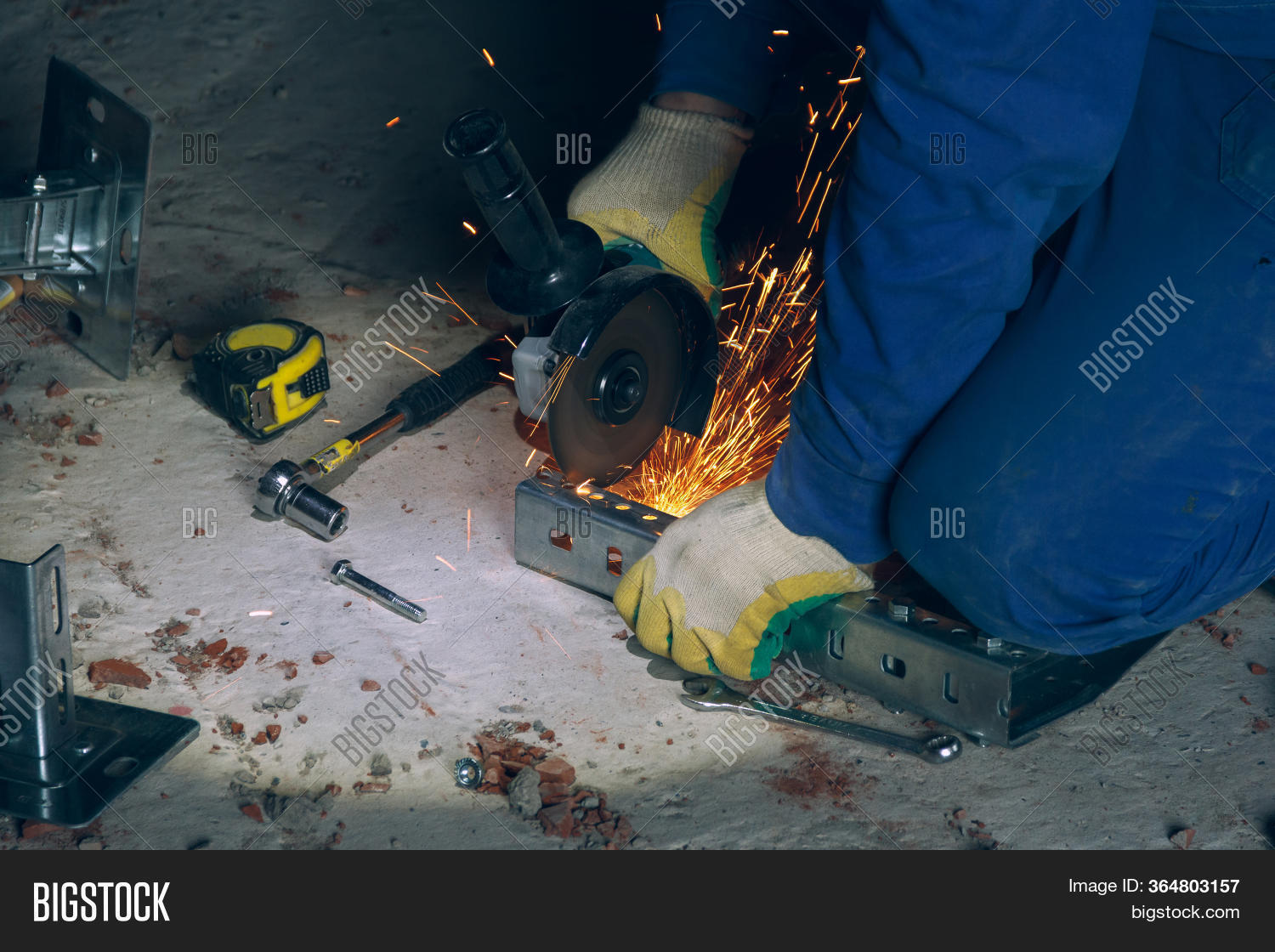 Worker Cuts Off Metal Image & Photo (Free Trial) | Bigstock