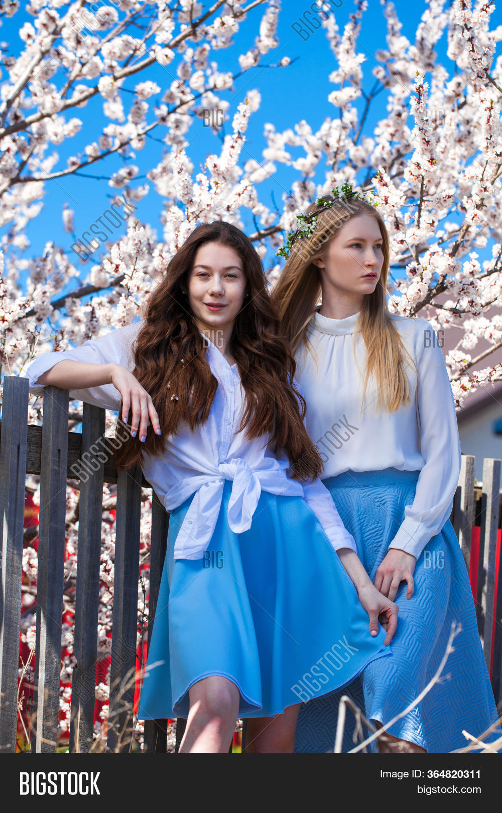 Two Happy Girls Posing Image & Photo (Free Trial) | Bigstock