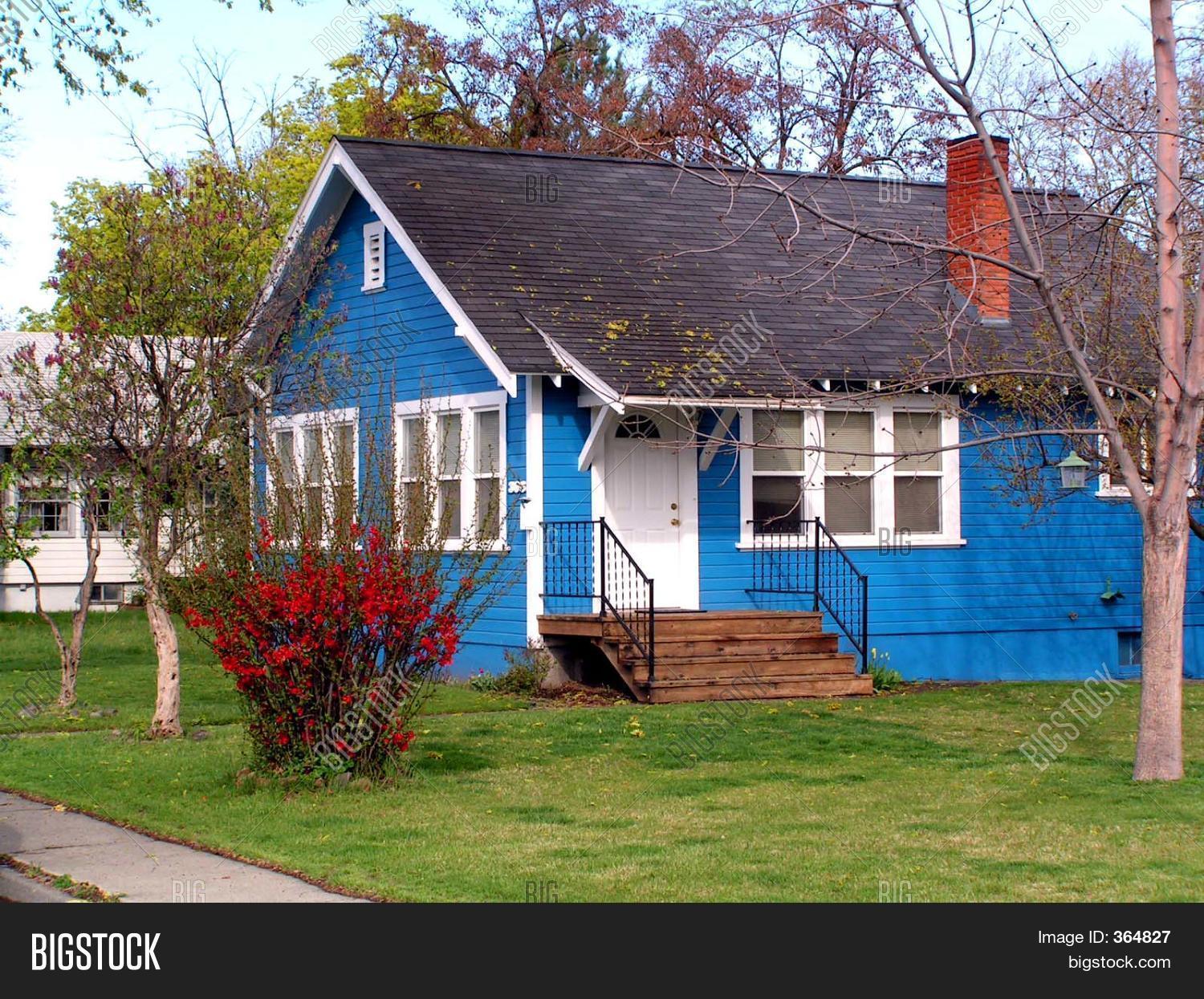 Bright Blue House Image & Photo (Free Trial) | Bigstock