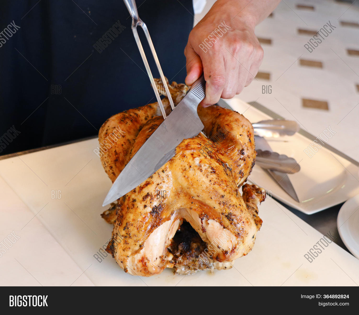 Chef Carving Roast Image & Photo (Free Trial) | Bigstock