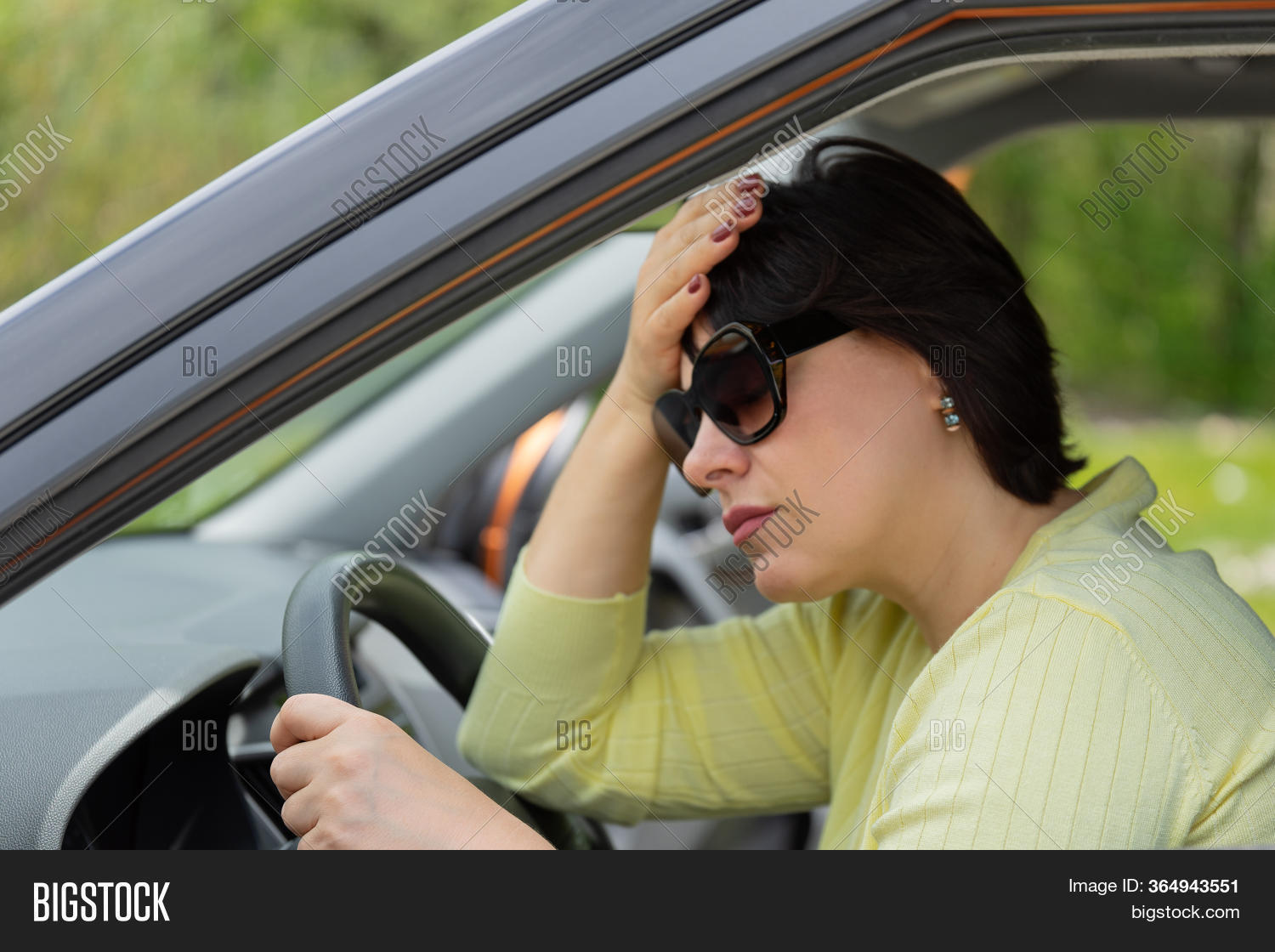 Woman Behind Wheel Car Image & Photo (Free Trial) | Bigstock