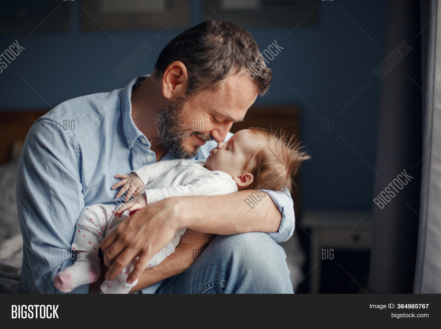 Baby And Daddy Sleeping