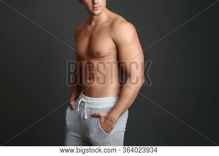 Man Sexy Body On Grey Image & Photo (Free Trial) | Bigstock