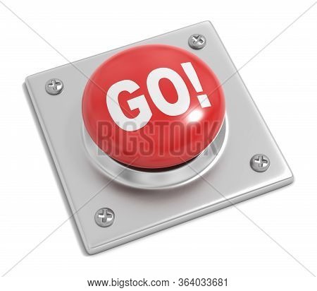 Red Button Go Text On Image & Photo (Free Trial) | Bigstock
