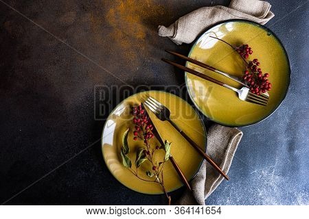 Autumnal Table Setting Image & Photo (Free Trial) | Bigstock