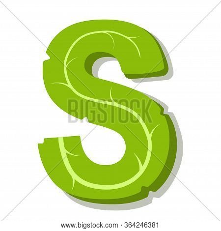 Letter S, Green Vector & Photo (Free Trial) | Bigstock