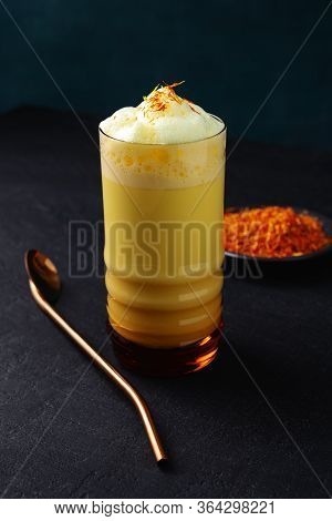 Saffron Latte Glass Image & Photo (Free Trial) | Bigstock