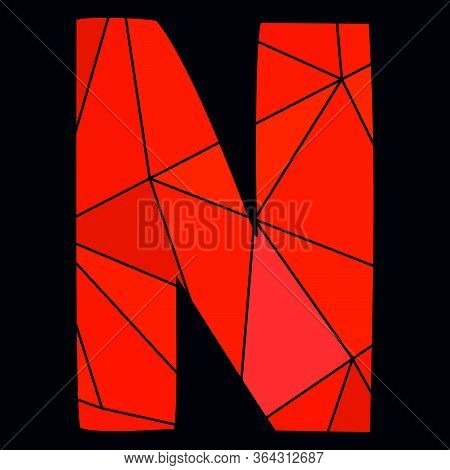 N Red Alphabet Vector Vector & Photo (Free Trial) | Bigstock