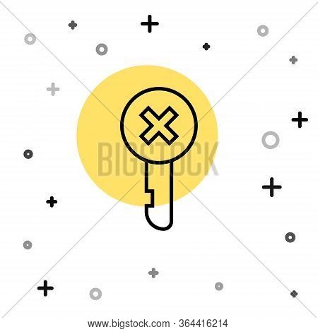 Black Line Wrong Key Vector & Photo (Free Trial) | Bigstock