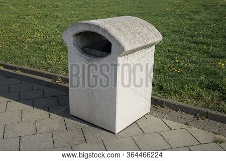 Concrete Dustbin On Image & Photo (Free Trial) | Bigstock