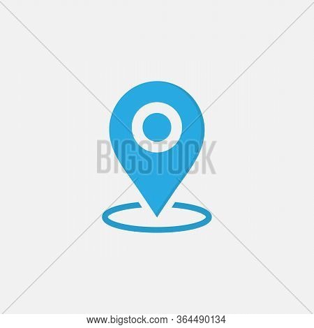 Map Pointer Icon Blue Vector & Photo (Free Trial) | Bigstock