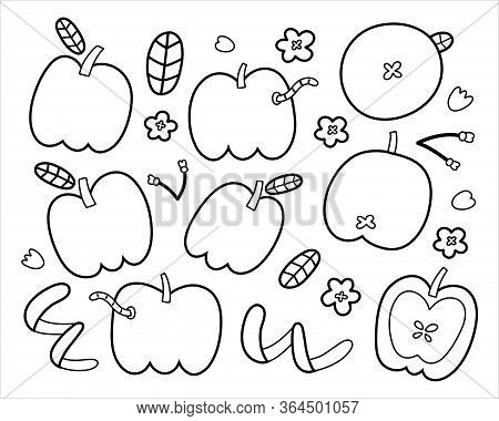 Apple Doodles Vector & Photo (Free Trial) | Bigstock