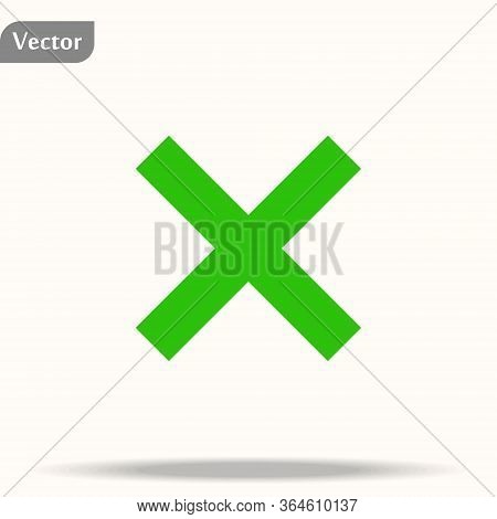 Green X Sign. Vector & Photo (Free Trial) | Bigstock