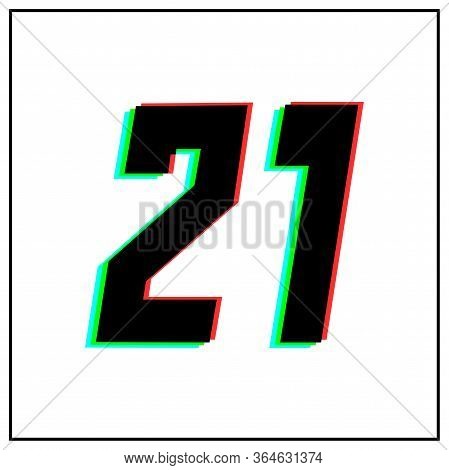 Number 21 Vector Vector & Photo (Free Trial) | Bigstock
