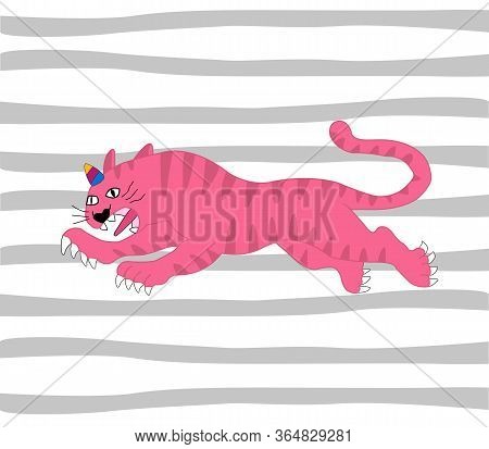 Tiger Unicorn Horn Vector & Photo (Free Trial) | Bigstock