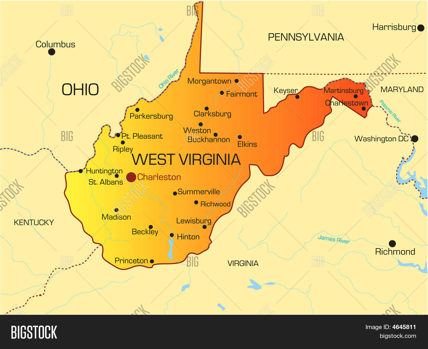 West Virginia Vector & Photo (Free Trial) | Bigstock