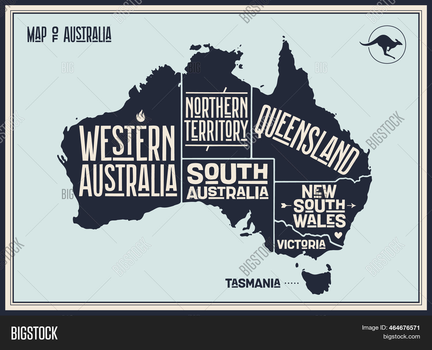 Map Australia. Poster Image & Photo (Free Trial) | Bigstock