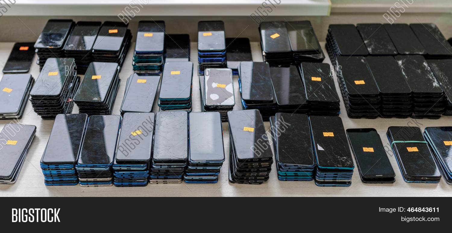 Used Phones Stacked On Image & Photo (Free Trial) | Bigstock