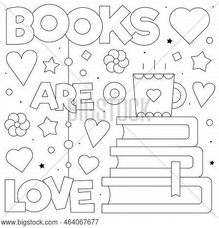 Books Love. Coloring Vector & Photo (Free Trial) | Bigstock