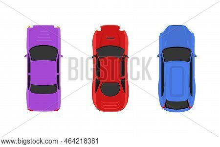 Cartoon Cars Top View