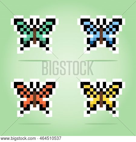 Pixel 8 Bit Butterfly Vector & Photo (Free Trial) | Bigstock