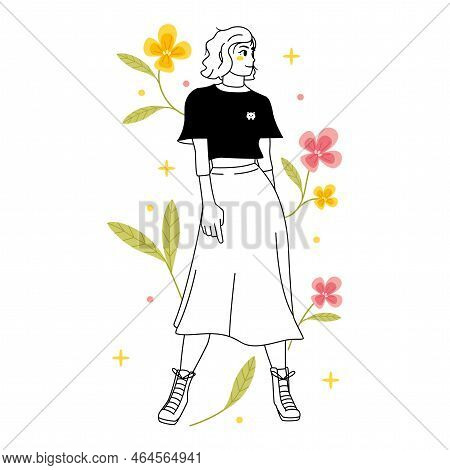 Isolated Young Female Vector & Photo (Free Trial) | Bigstock