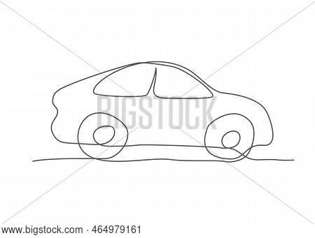 Car One Line Drawing Vector & Photo (Free Trial) | Bigstock
