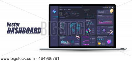 Laptop Dashboard Vector & Photo (Free Trial) | Bigstock