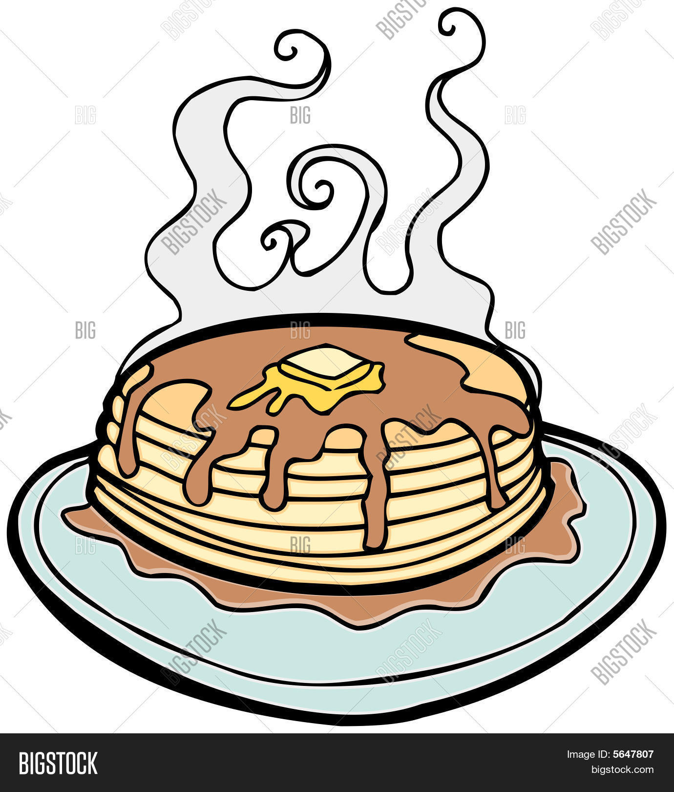 Pancake Cartoon Vector & Photo (Free Trial) | Bigstock