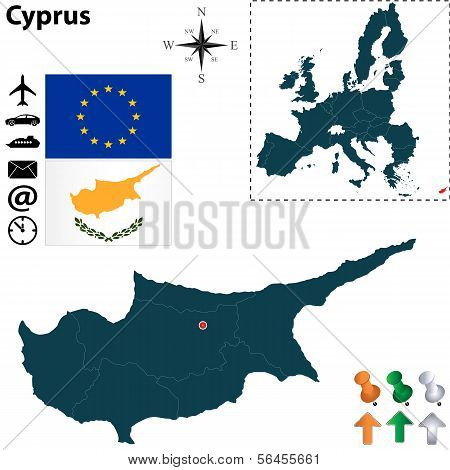 Map Cyprus European Vector & Photo (Free Trial) | Bigstock