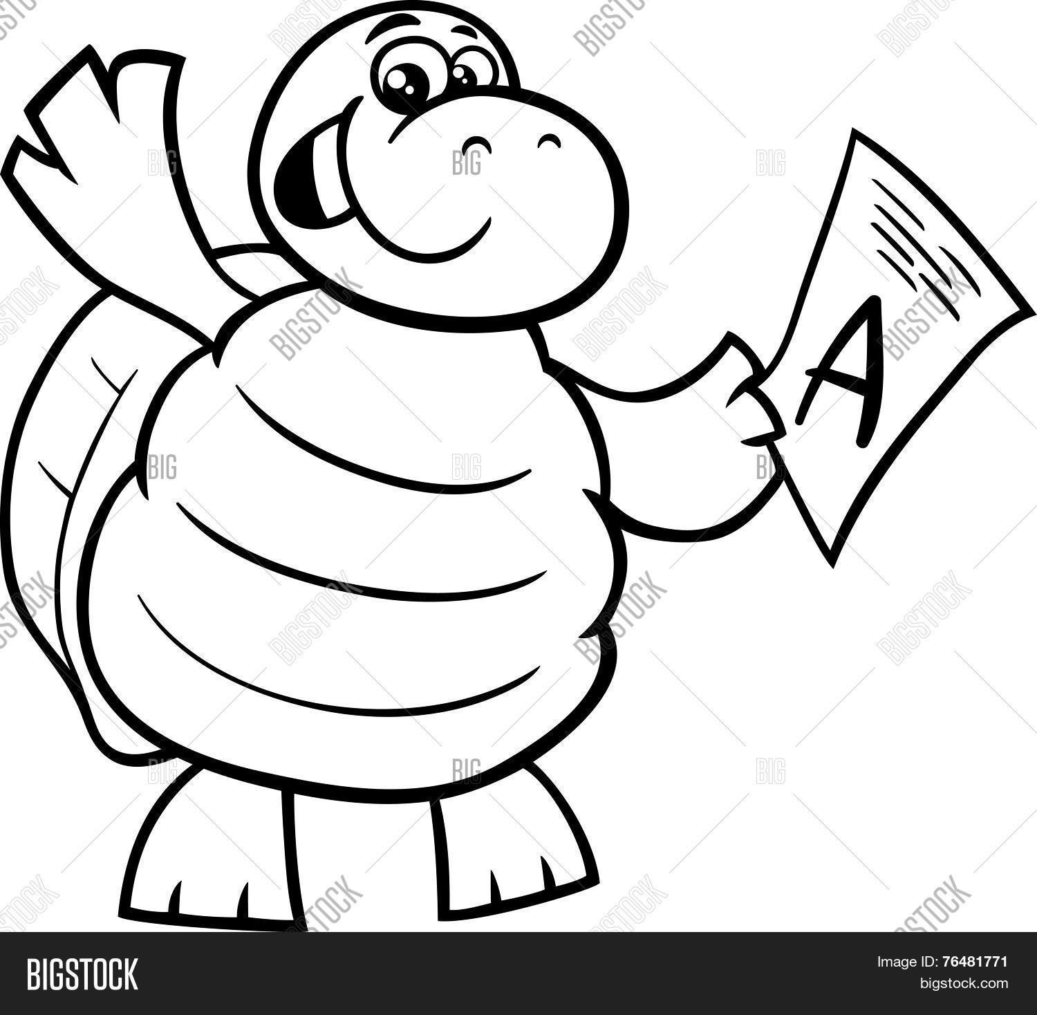 Turtle Mark Coloring Vector & Photo (Free Trial) | Bigstock