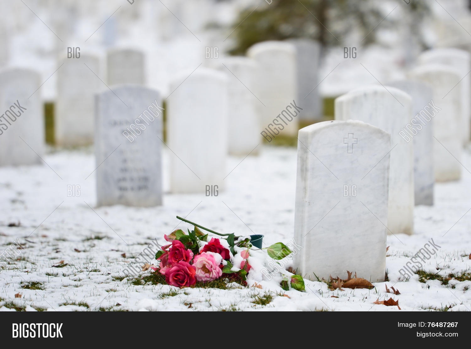 Tombstones Snow - Image & Photo (Free Trial) | Bigstock