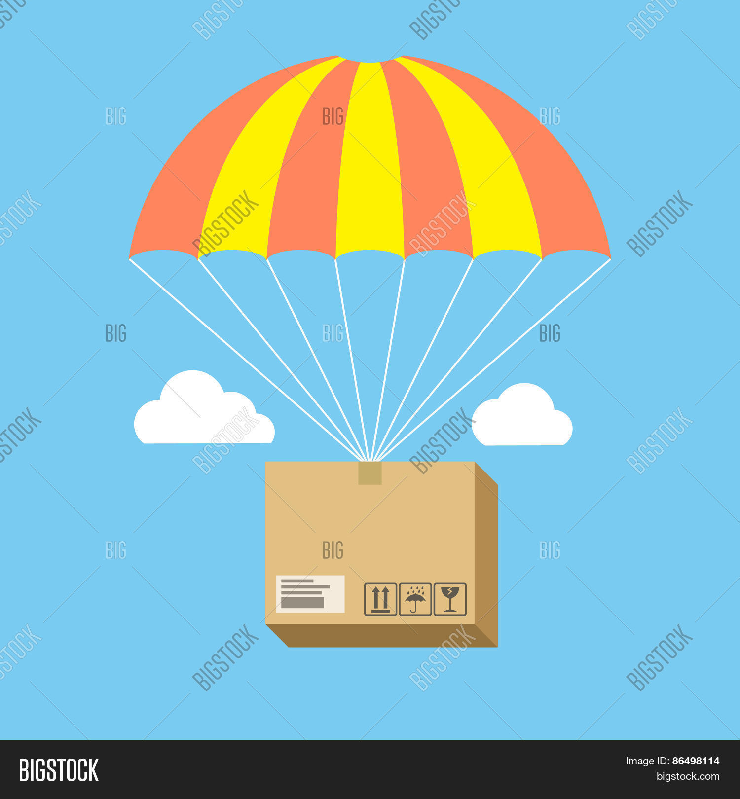 Package Flying On Vector & Photo (Free Trial) | Bigstock