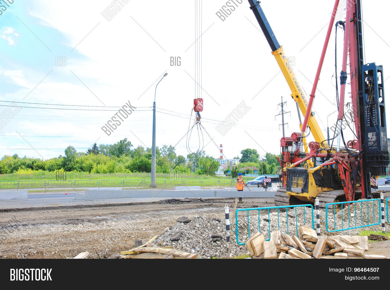 Pile Driver Works Set Image & Photo (Free Trial) | Bigstock