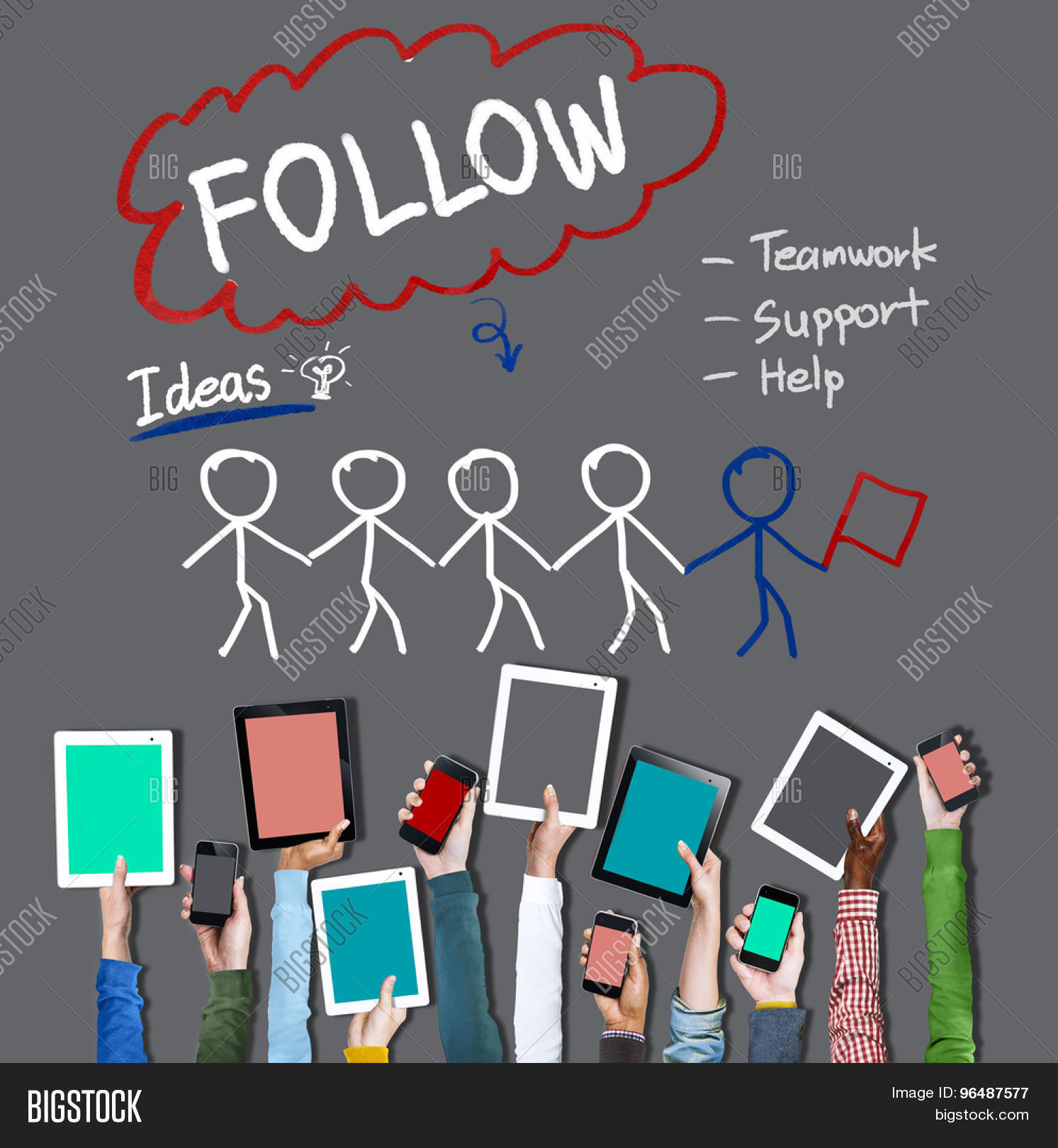 Follow Support Ideas Image & Photo (Free Trial) | Bigstock