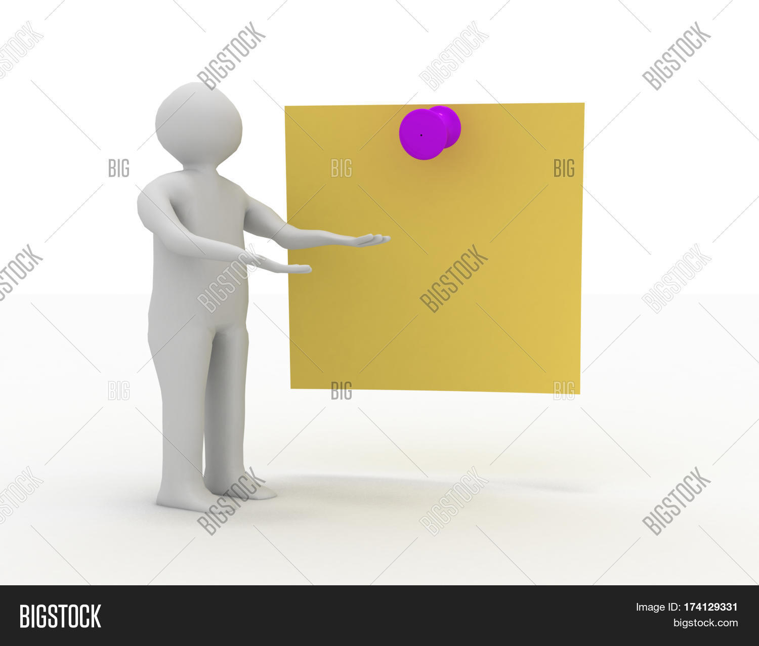3d Man Note Paper. Image & Photo (Free Trial) | Bigstock